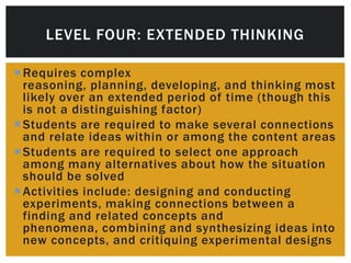 Depth of Knowledge in Math | PPTX