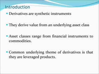 Introduction to derivatives | PPT