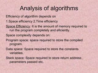 Introduction to design and analysis of algorithm | PPT | Web Development | Internet