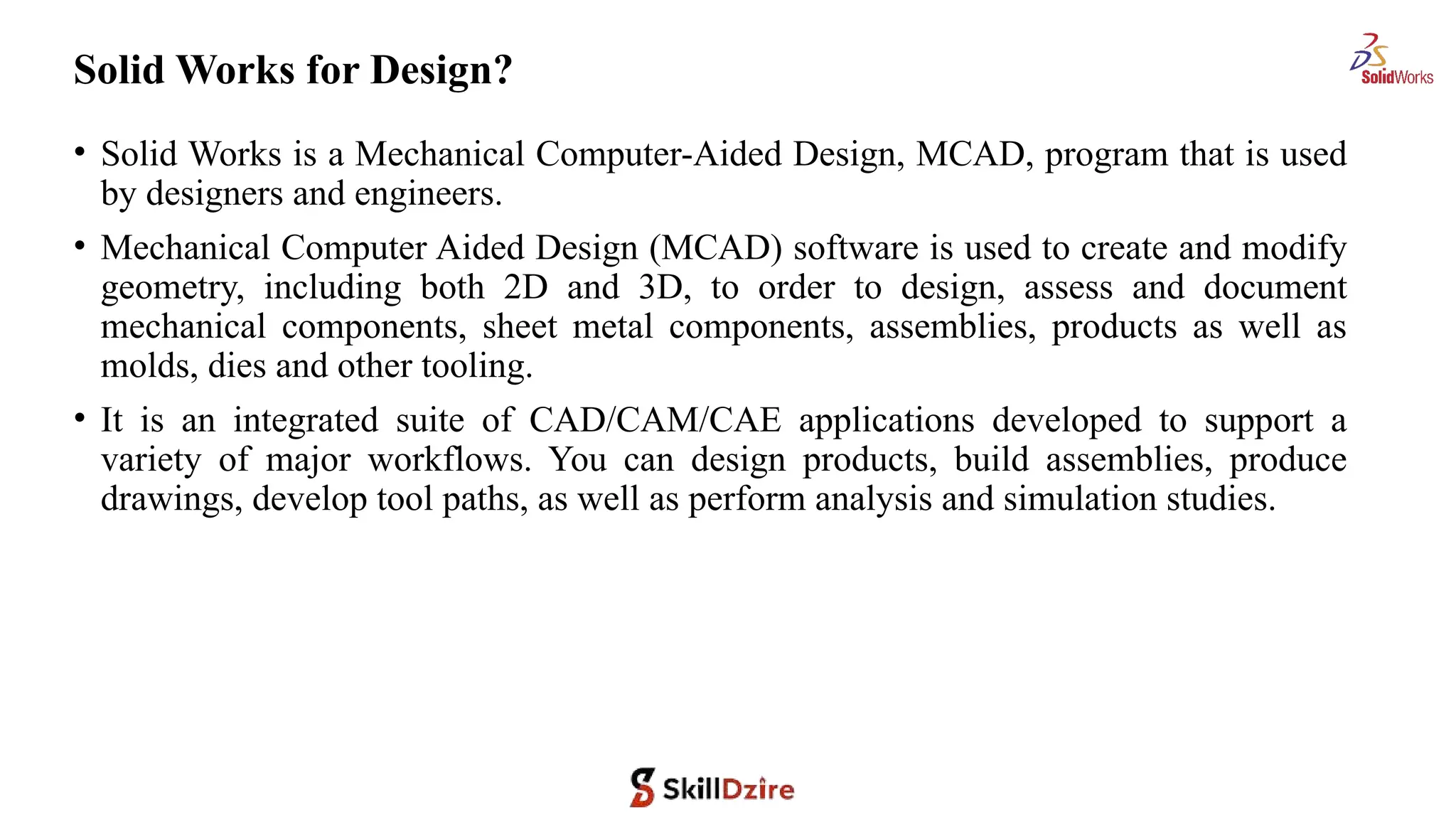 Introduction to Design Cycle, CAD, Solid Works.pptx