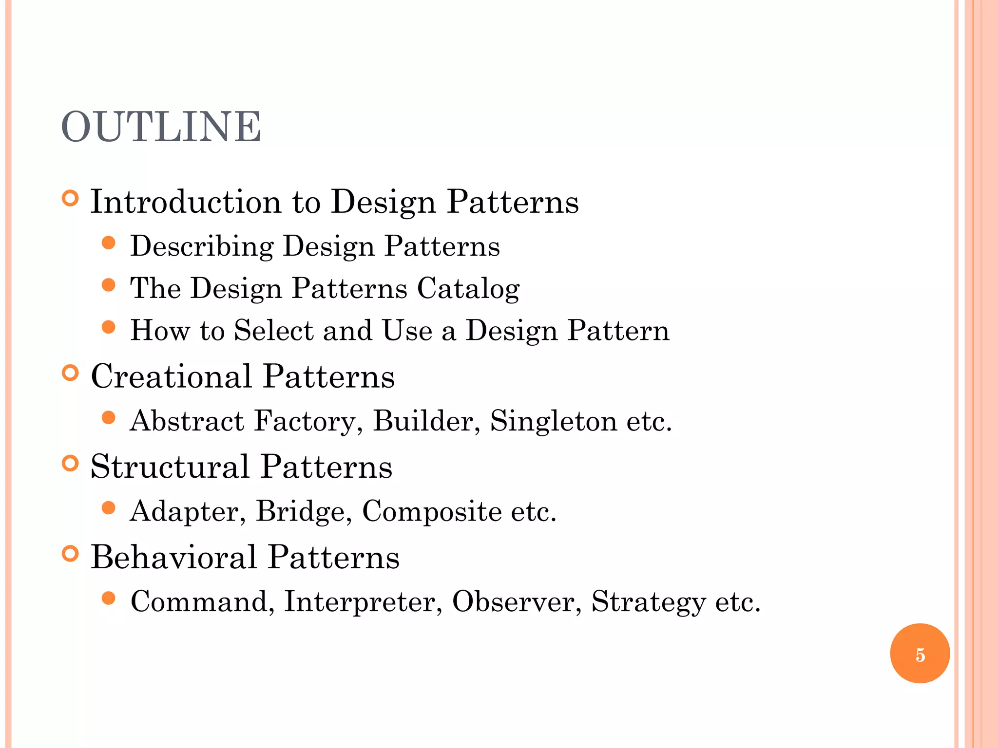 Introduction to design patterns | PPT