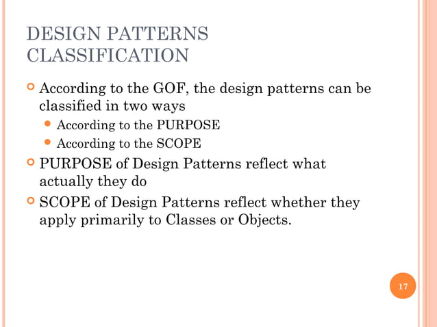 Introduction to design patterns | PPT