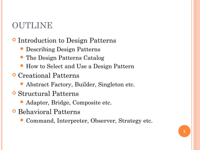 Introduction to design patterns | PPT