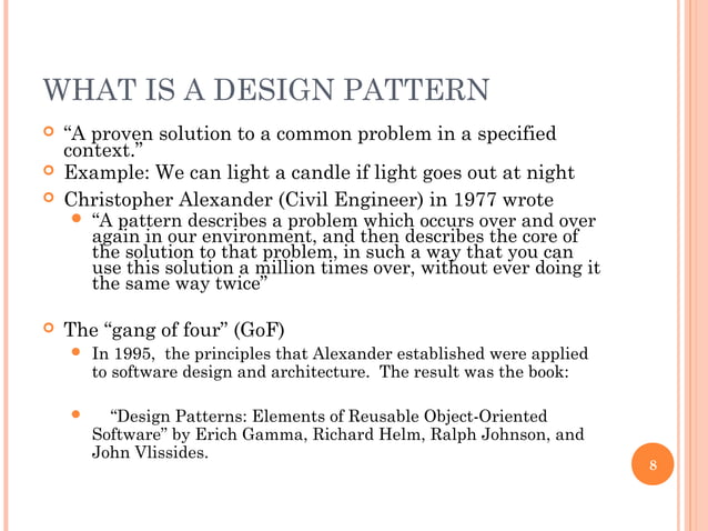 Introduction to design patterns | PPT