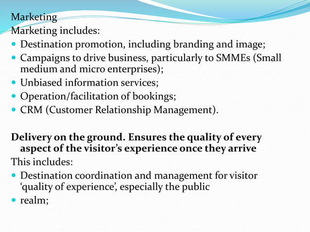 Introduction to destination management | PPTX