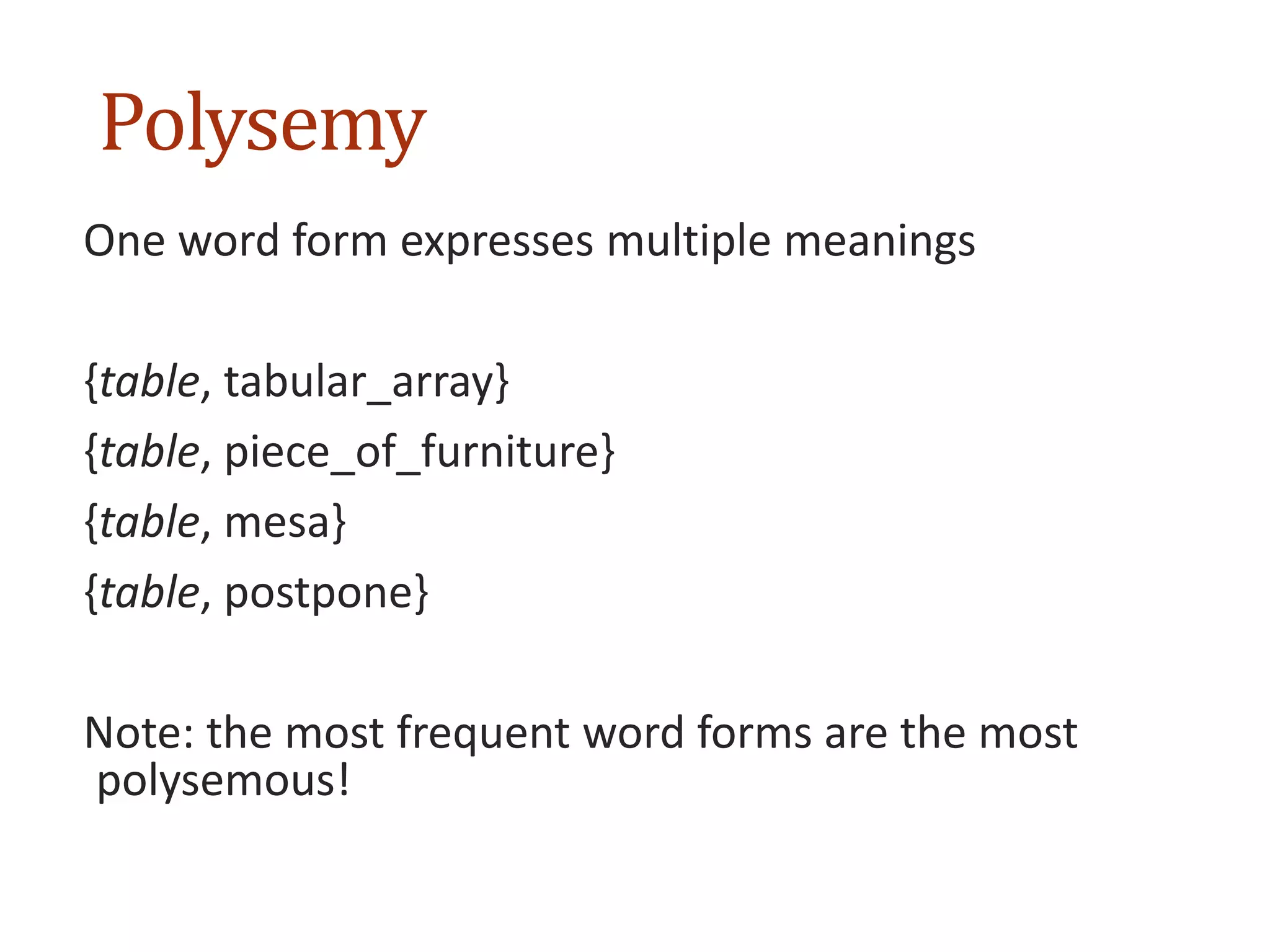 Introduction to development of lexical databases | PPT