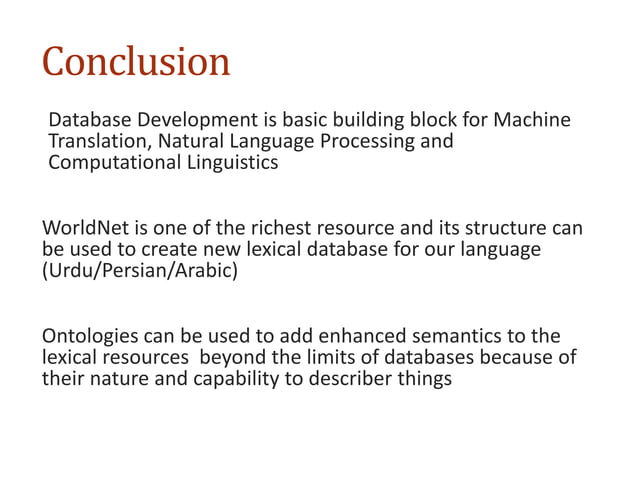 Introduction to development of lexical databases | PPT
