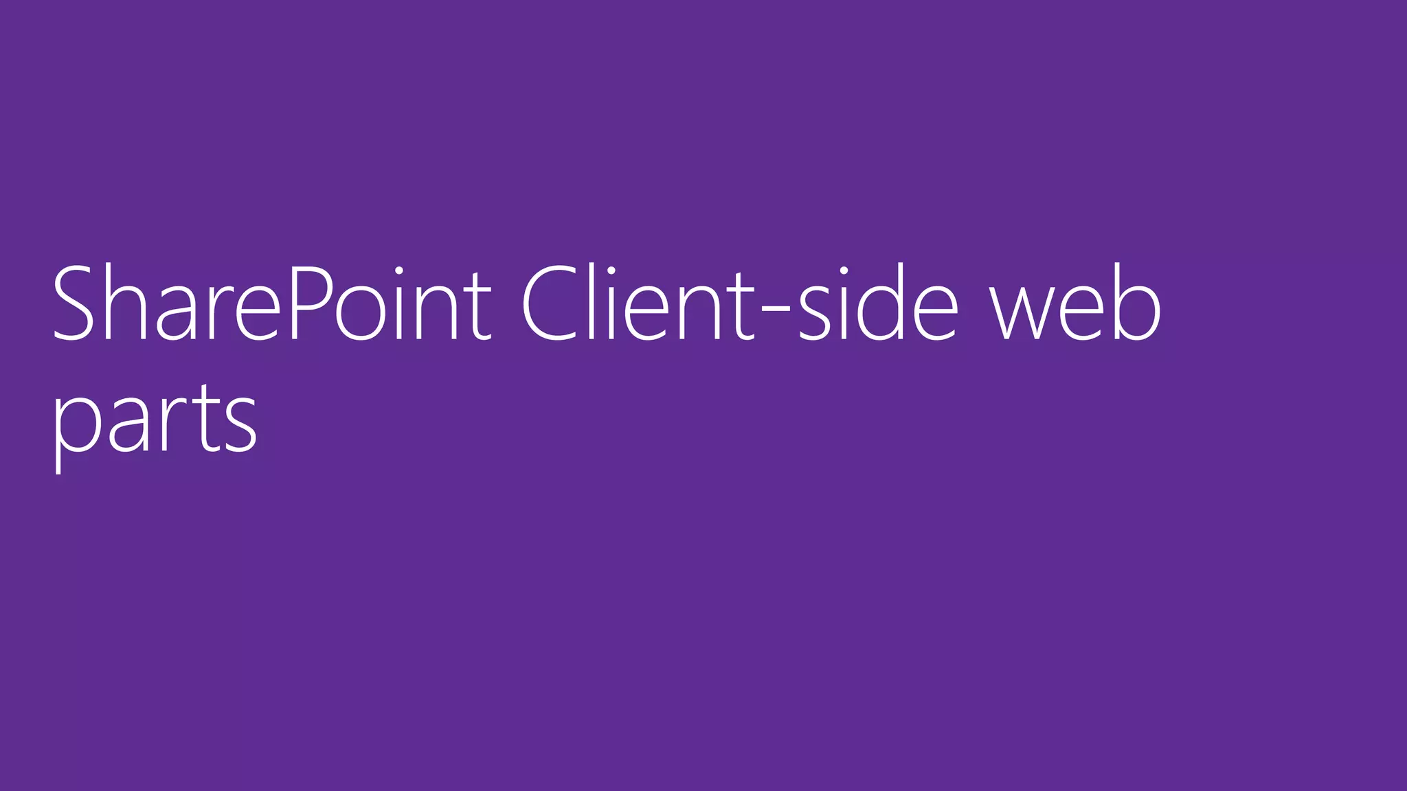 Introduction to development using the share point framework mv ps | PPT