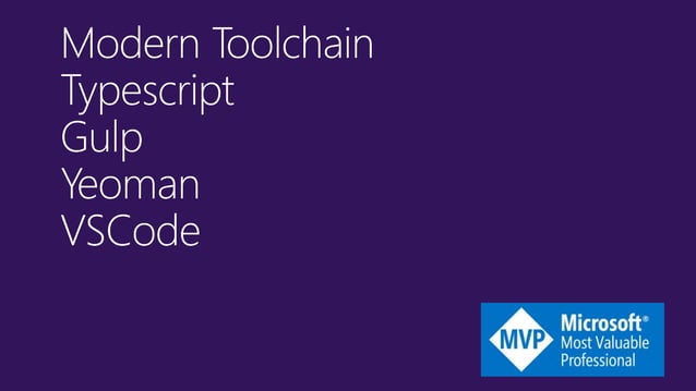 Introduction to development using the share point framework mv ps | PPT