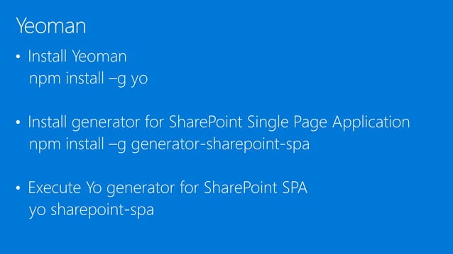 Introduction to development using the share point framework mv ps | PPT