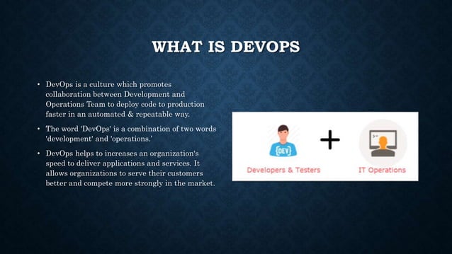 Introduction to devops | PPTX | Web Development | Internet