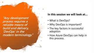 Introduction to DevOps with Azure DevOps Pipelines.pptx | Cloud ...