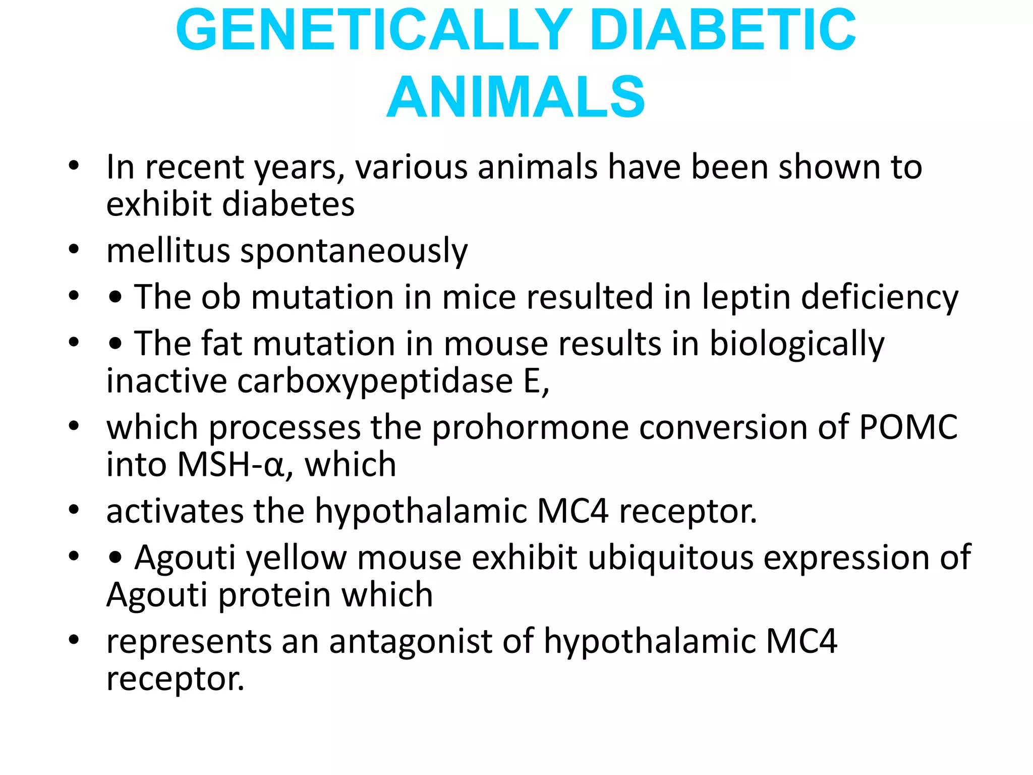 Introduction to diabetes and anti diabetic drug screening models | PPTX