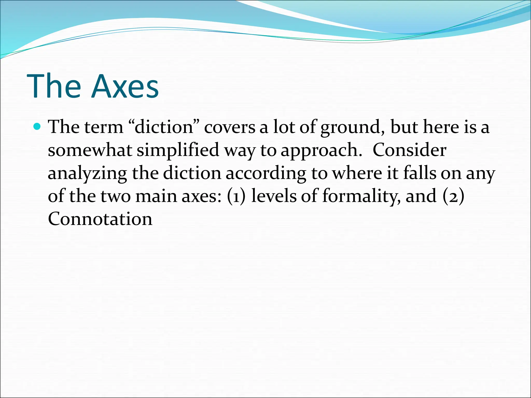 Introduction to Diction and its types and functions | PPT
