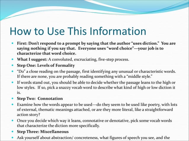 Introduction to Diction and its types and functions | PPT | Poetry | Books and Literature