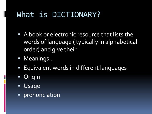 Introduction to dictionary