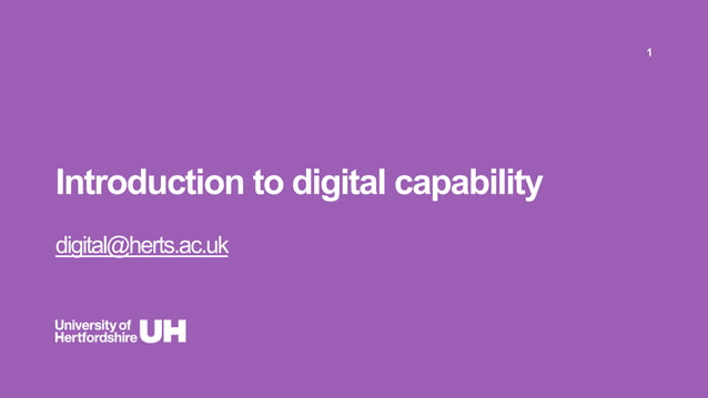 Introduction to digital capability - academic staff | PPTX