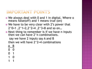 Introduction to digital electornics | PPTX