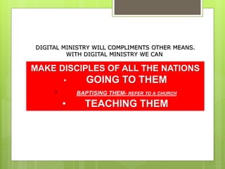 PART 1 - Introduction to digital evangelism and discipleship | PPTX