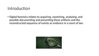 INTRODUCTION TO DIGITAL FORENSIC and Computer Foresnics.pptx ...