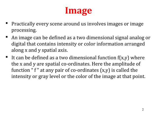 Introduction to digital image processing