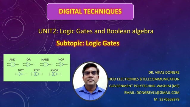 Introduction to digital logic gates | PPT