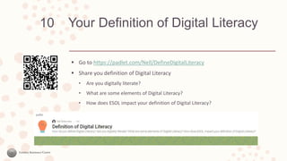 Introduction to digital literacy for adult education esol | PPTX