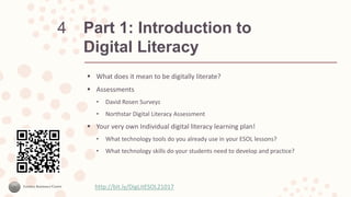 Introduction to digital literacy for adult education esol | PPTX