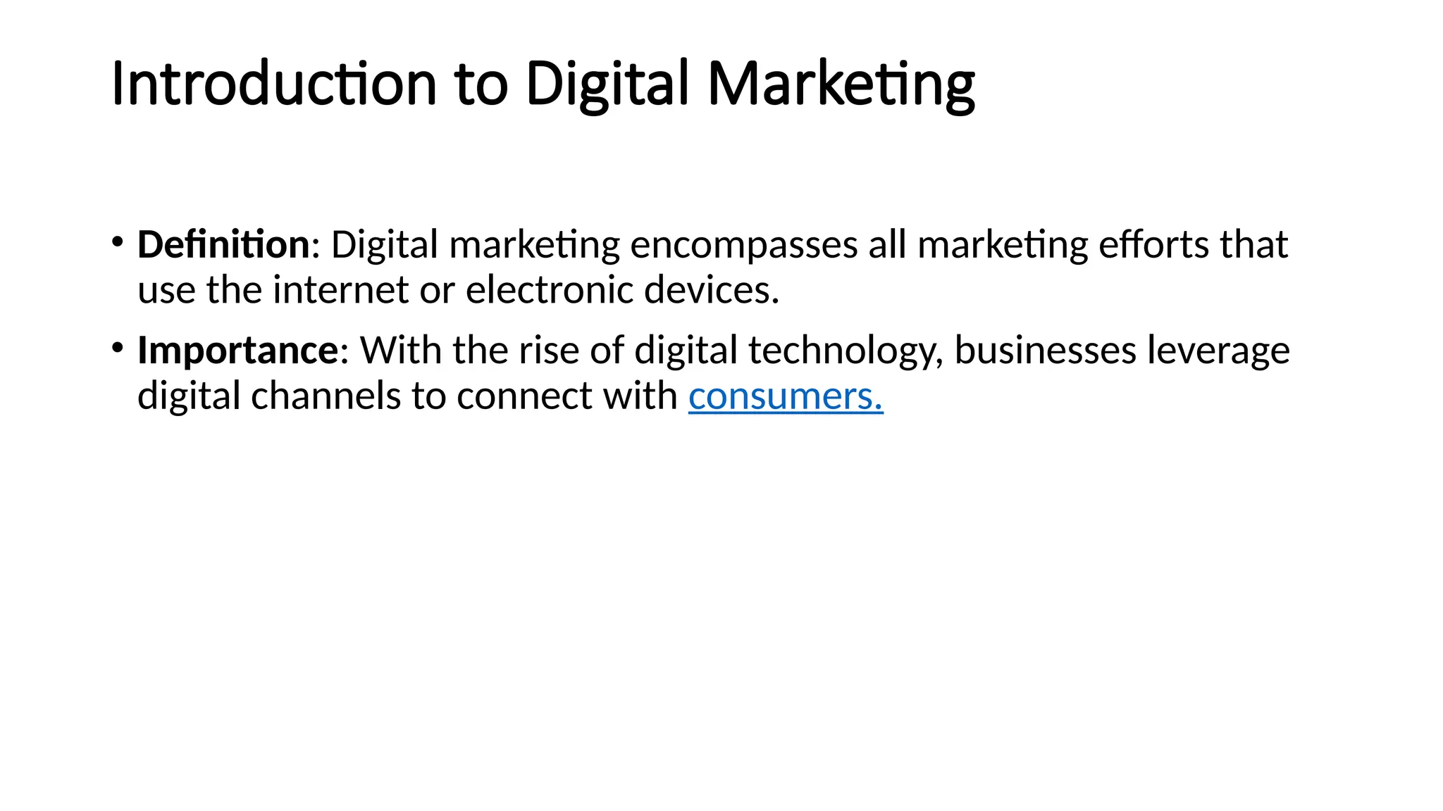 Introduction to Digital marketing and scope | PPTX | Internet | Computing