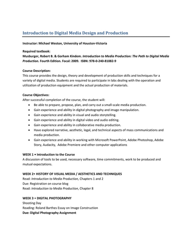 Introduction to digital media design and production | PDF
