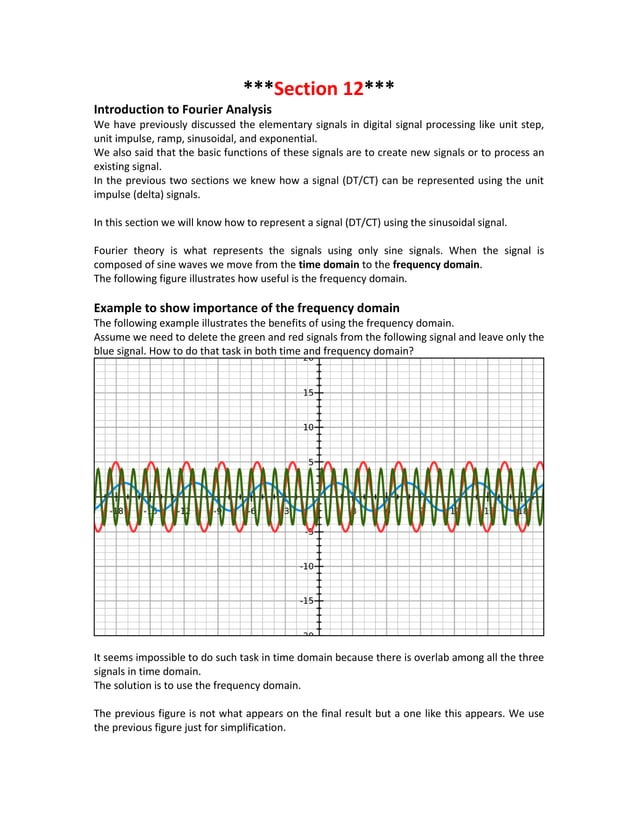 Introduction to Digital Signal Processing (DSP) - Course Notes | PDF