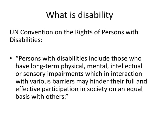 Introduction to disability | PPTX