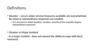 INTRODUCTION TO DISASTER MANAGEMENT - PRINCIPLES | PPTX