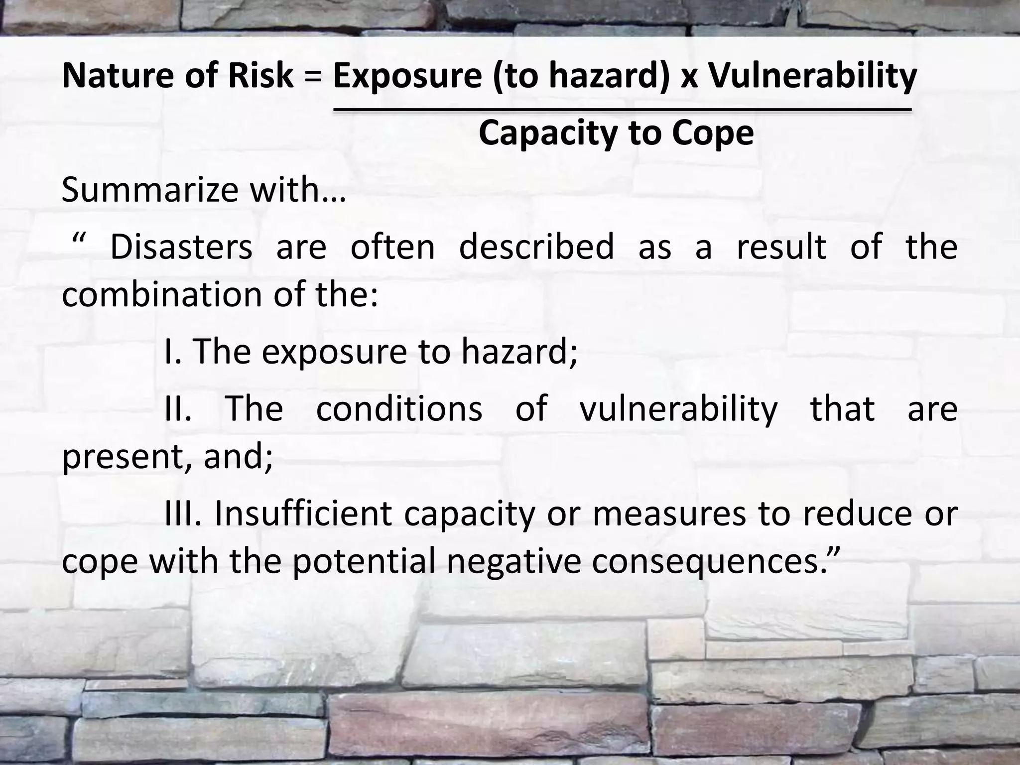 Introduction to disaster concepts | PPTX