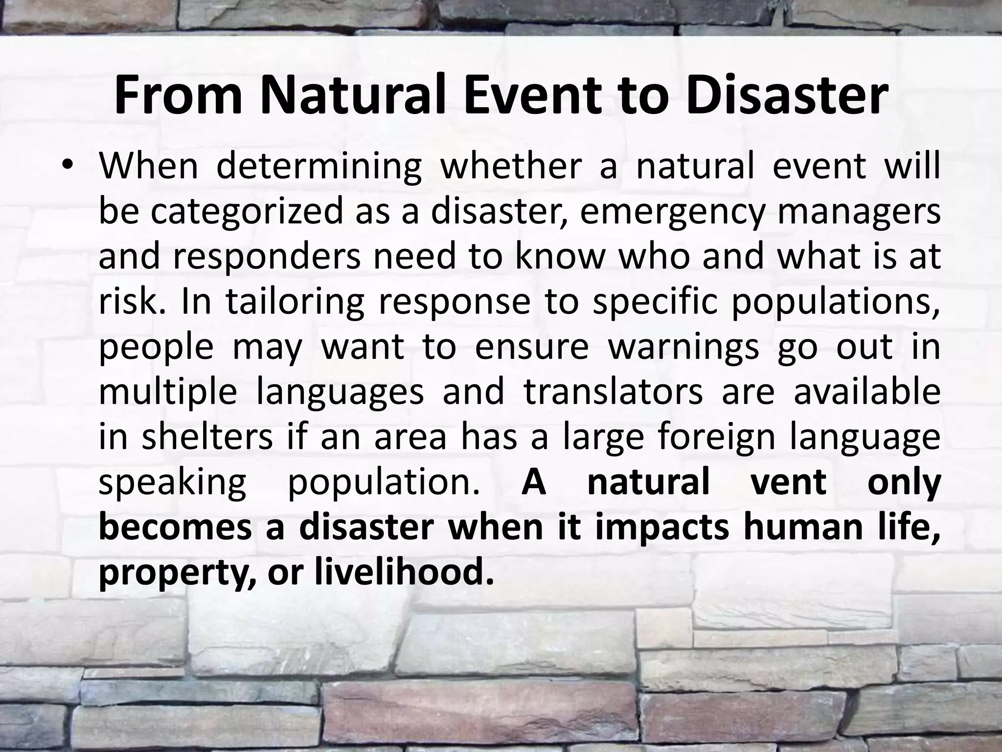Introduction to disaster concepts | PPTX