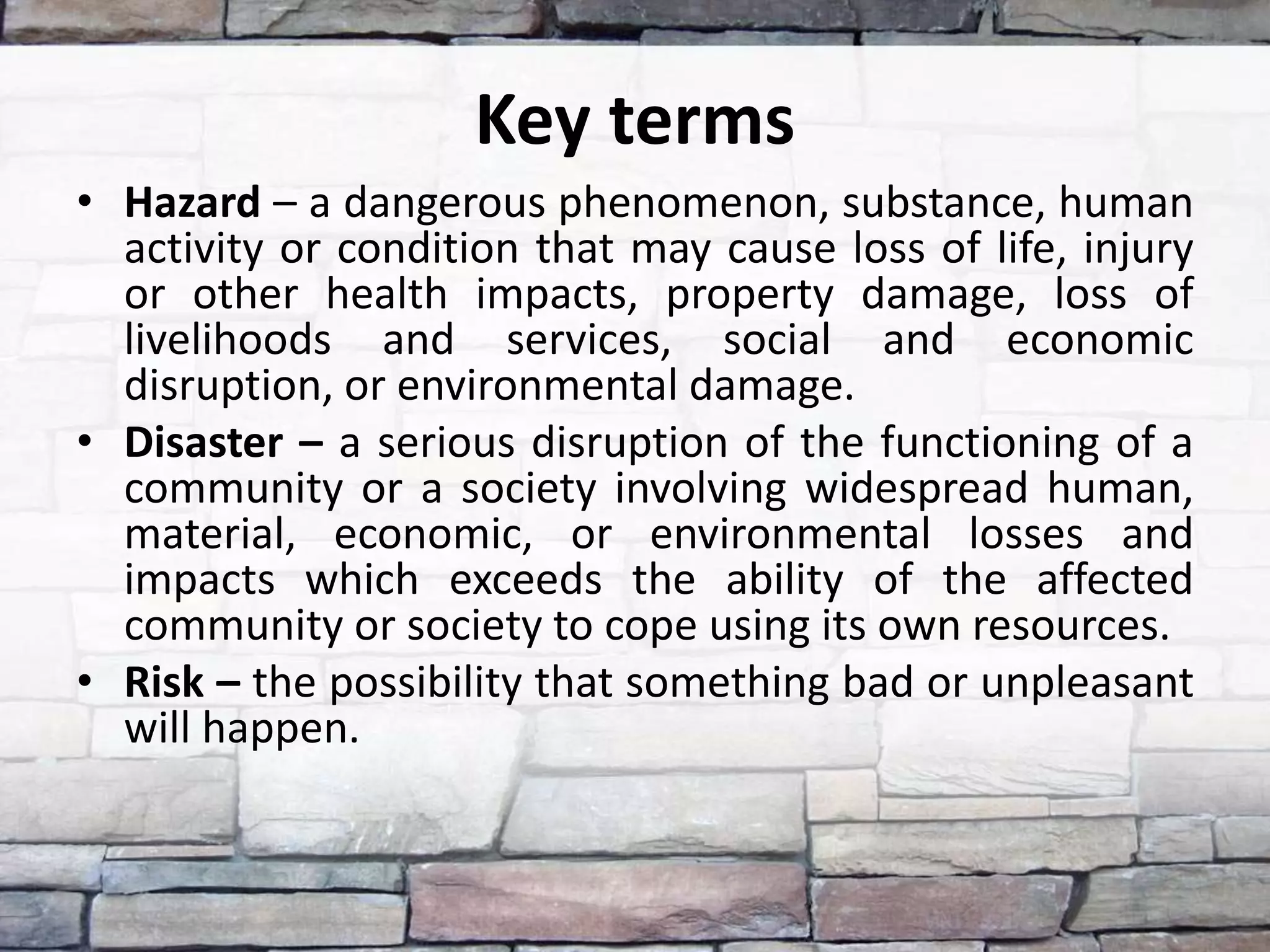 Introduction to disaster concepts | PPTX