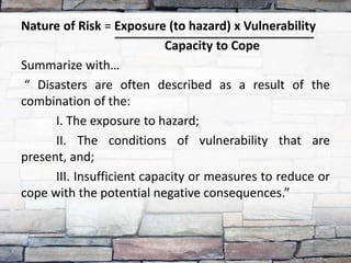 Introduction to disaster concepts | PPTX