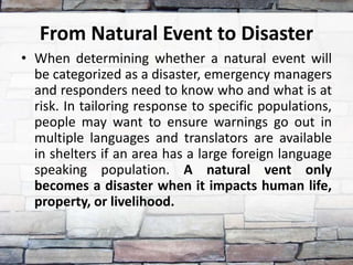 Introduction to disaster concepts | PPTX