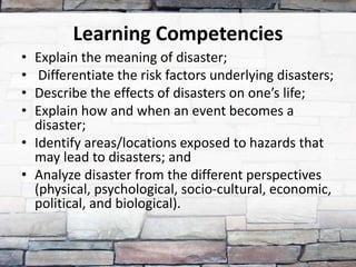 Introduction to disaster concepts | PPTX