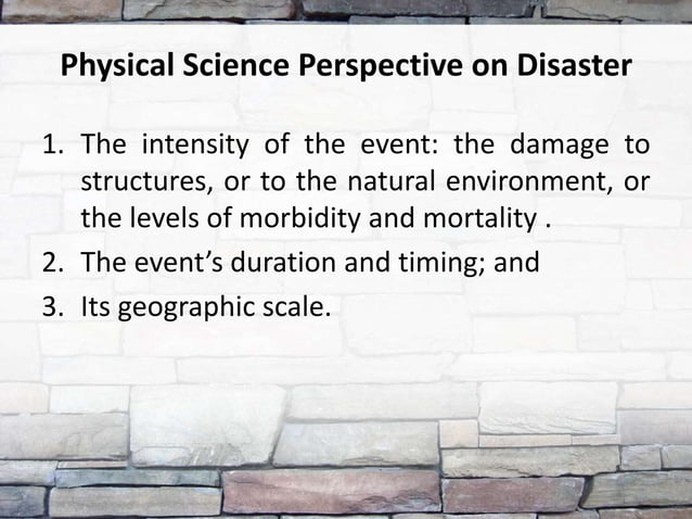 Introduction to disaster concepts | PPTX