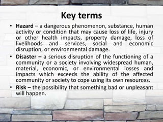 Introduction to disaster concepts | PPTX