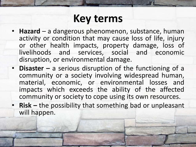 Introduction to disaster concepts | PPTX