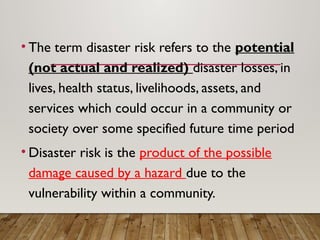 introduction to disaster concepts module | PPTX
