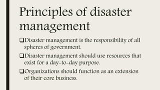 Introduction to disaster management | PPTX