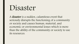 Introduction to disaster management | PPTX