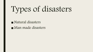Introduction to disaster management | PPTX