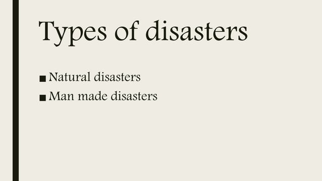 Introduction to disaster management | PPTX | Science