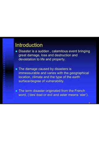 Introduction to disaster management, its phases and preparedness | PDF