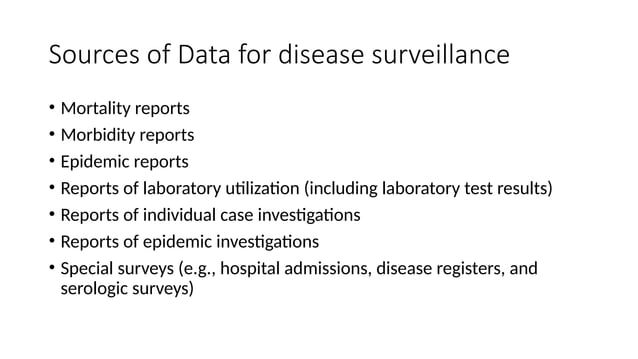 introduction to disease surveillance.pptx | Infectious Diseases ...