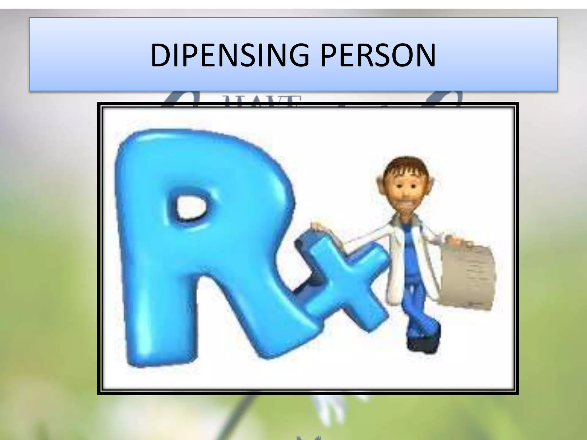 Introduction to dispensing and medication counseling | PPTX